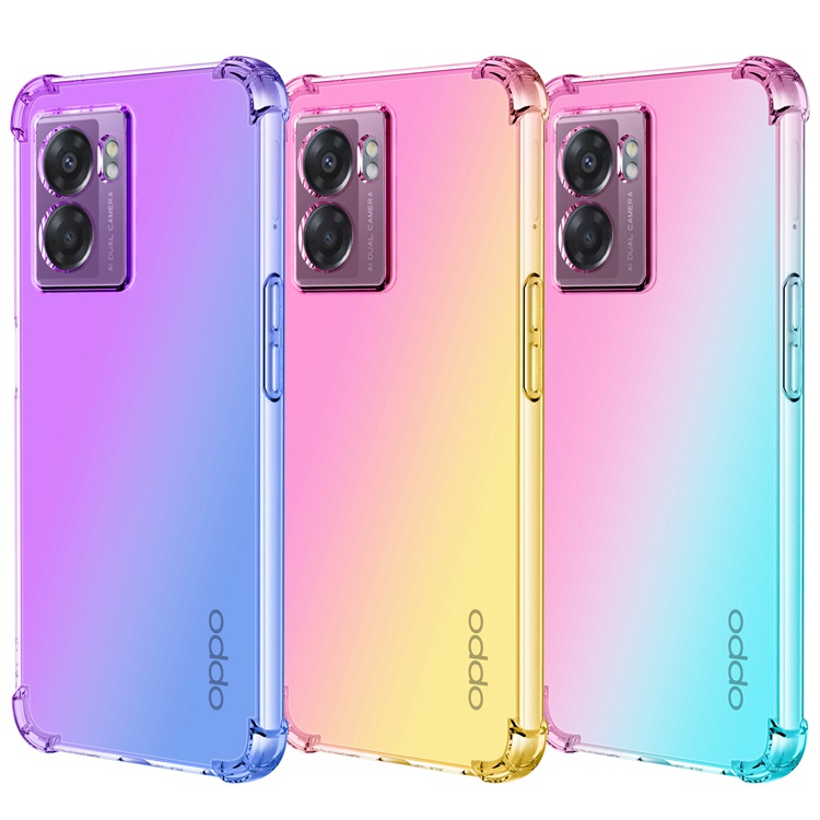 เคสโทรศัพท์ ไล่โทนสี กันกระแทก สําหรับ Oppo A60 A79 5g A17 A17k A77s