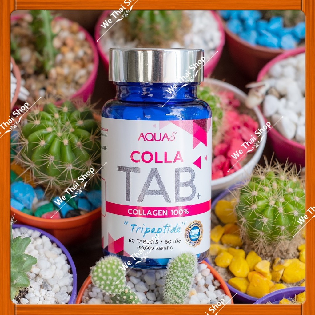 AquaS Colla Tab Collagen คอลลาเจน ไตรเปปไทด์ ชนิดเม็ด | Shopee Thailand