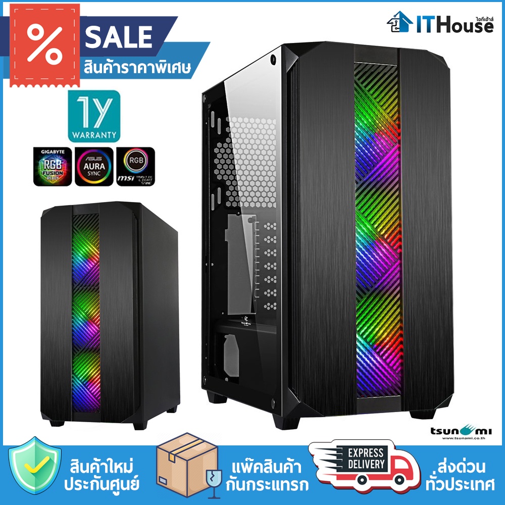 💎TSUNAMI PRO HERO K11 SS ตัวเคศสีดำ กระจก TEMPERED GLASS หนา 4MM💎รองรับ ...