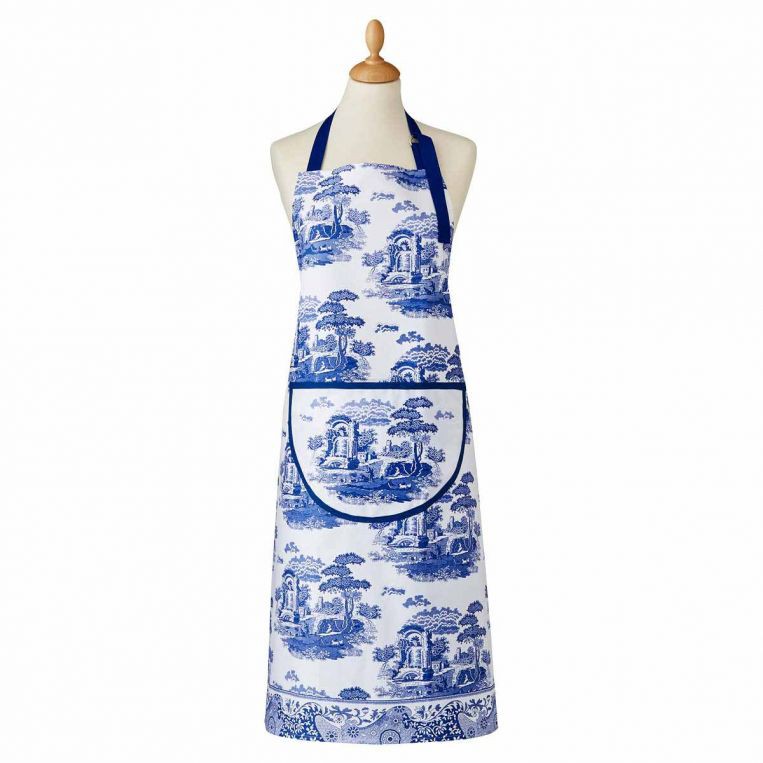 Spode - Pimpernel Blue Italian Apron Cotton ผ้ากันเปื้อน | Shopee Thailand