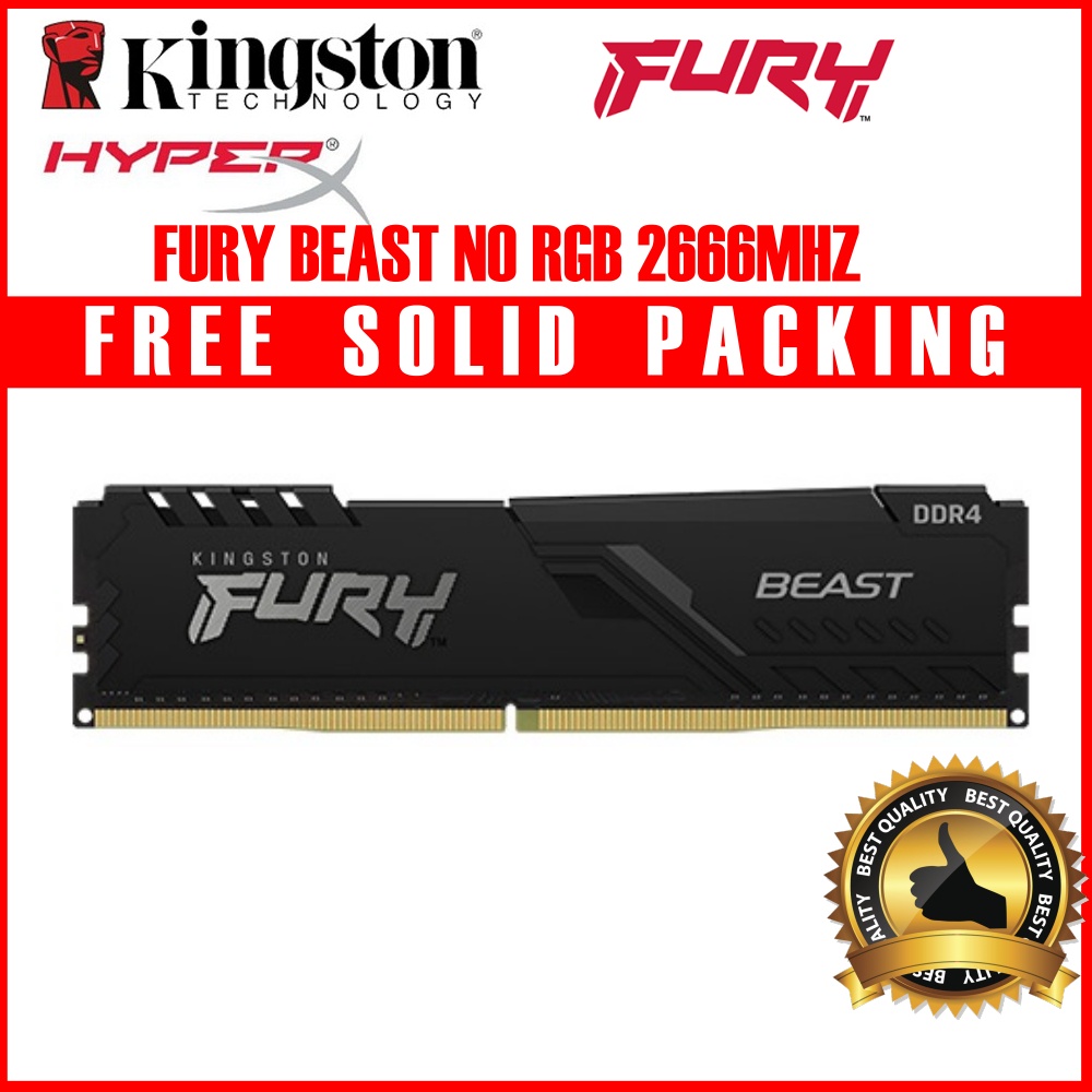 Kingston RAM FURY RAM HYPERX RAM IMPACT BEAST RGB 4GB 8GB 16GB DDR4 2400/ 2666/ 3200/ 3466 Mhz ...