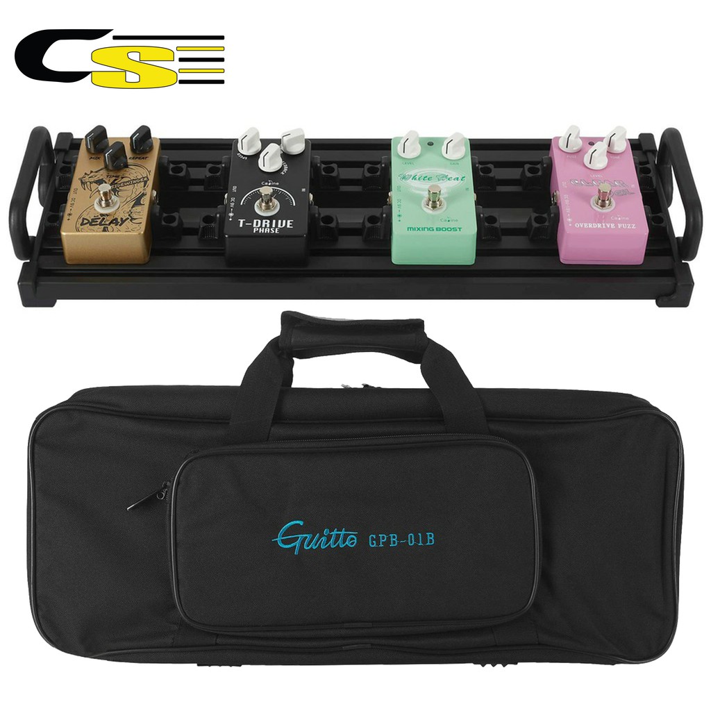 Guitto แผงเอฟเฟค Pedal Board ใส่ได้สูงสุด 4,8,12 ก้อน แถมฟรีพร้อมกระเป่าใส่ & อุปกรณ์ยึดเอฟเฟค ...
