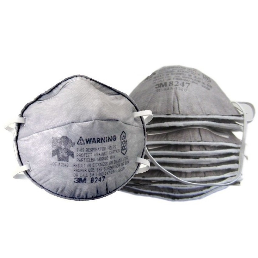 3m 8247 (R95) หน้ากากป้องกันฝุ่นละอองและสารเคมี (10 ชิ้น) | Shopee Thailand
