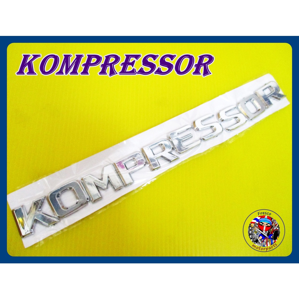 โลโก้ - With for MERCEDES BENZ KOMPRESSOR CHROME LOGO EMBLEM DECAL ขนาด ...