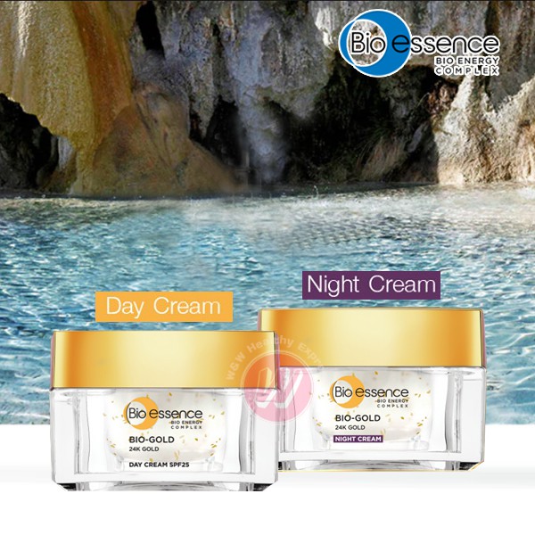 Bio essence bio gold 24K gold day cream and night cream 40 g - ไบโอเอส ...
