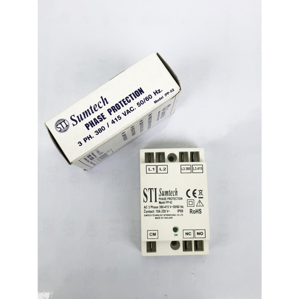 เฟสโปรเทคเตอร์ relay รุ่น PP-02 "sumtech" Pase Protection เฟสโปรเทคชั่น อุปกรณ์ป้องกันไฟตก ...