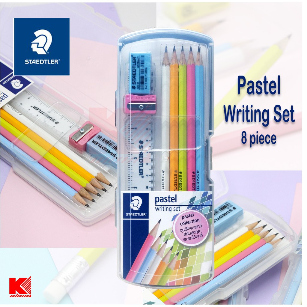STAEDTLER Pastel Writing Set ชุดดินสอสีพาสเทล 8 ชิ้น | Shopee Thailand