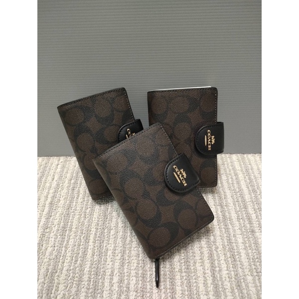 MEDIUM CORNER ZIP WALLET IN SIGNATURE CANVAS (COACH C0082) | Shopee ...