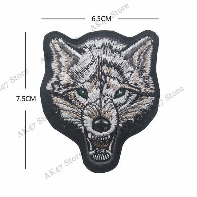 Animal head patch tactical patch badge armband feather shark rabbit ...