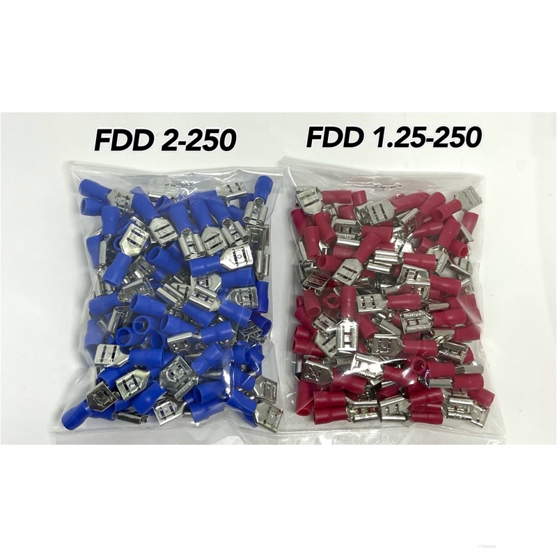 FDD2-250 หางปลาเสียบ ตัวเมียCrimp สำหรับ 1.5-2.5mm2 สายเชื่อมต่อสายไฟ ...