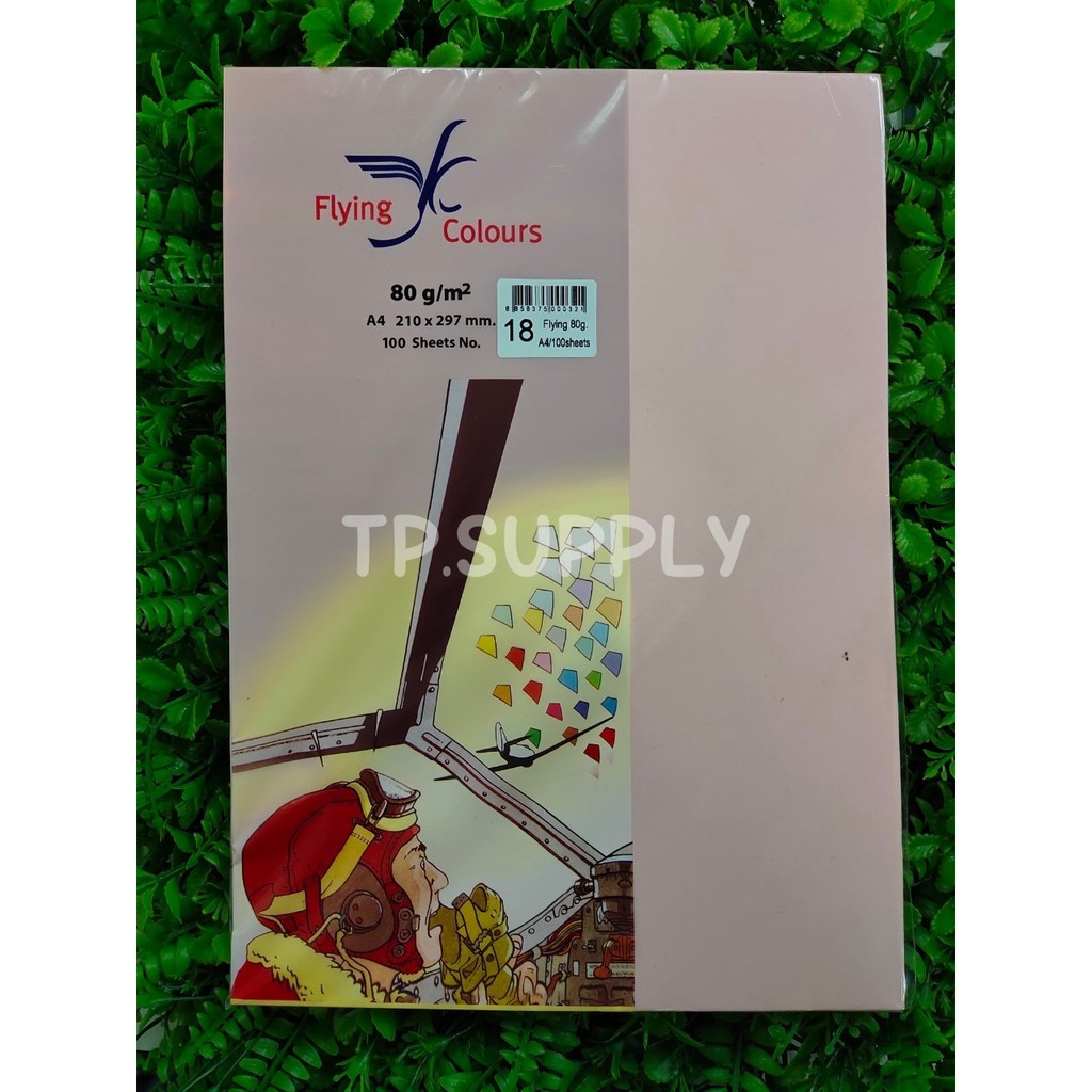 Flying colours กระดาษการ์ดสี (กระดาษการ์ดสีพาสเทล) ขนาดA4 หนา80แกรม 100 ...