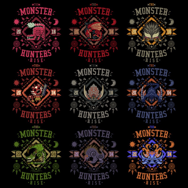 [COD]Monster Hunter Rise Joint เสื้อยืดสวิทช์เกมอุปกรณ์ต่อพ่วงเสื้อผ้า ...