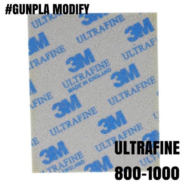 3M ฟองน้ำกระดาษทราย (ของแท้) ความละเอียด SUPERFINE ULTRAFINE MICROFINE ...