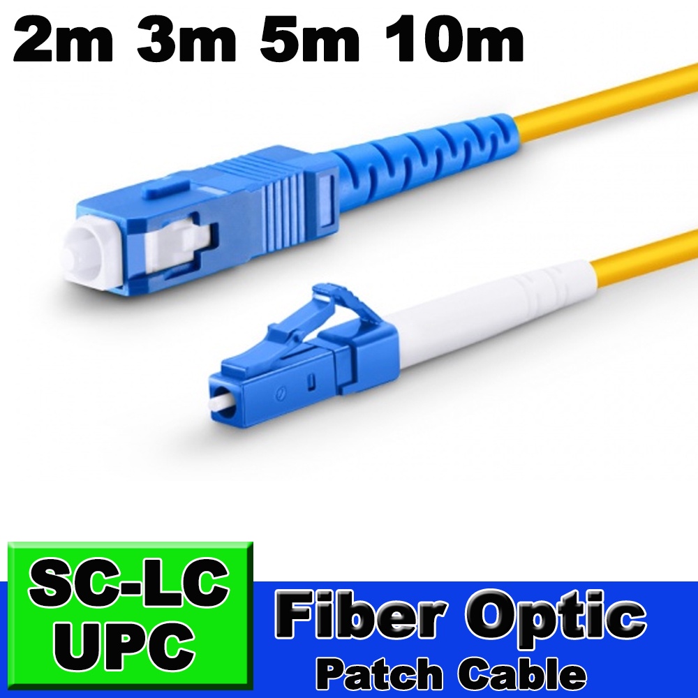 SC To LC Singlemode Fiber Optic Patch Cable LC UPC SM 2.0 , 3.0mm 9/125um FTTH Fiber Patch Cord ...