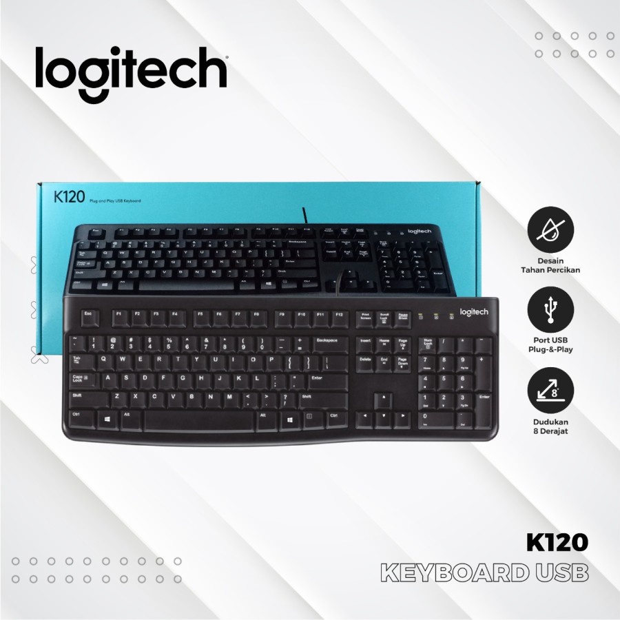 Logitech คีย์บอร์ด USB K120 K 120 | Shopee Thailand