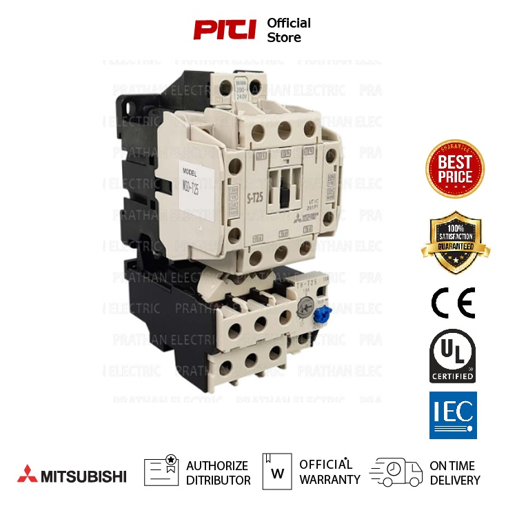 Mitsubishi Magnetic Contactor MSO-T35 220V 29A 2NO+2NC ชุดแมกเนติก + โอ ...