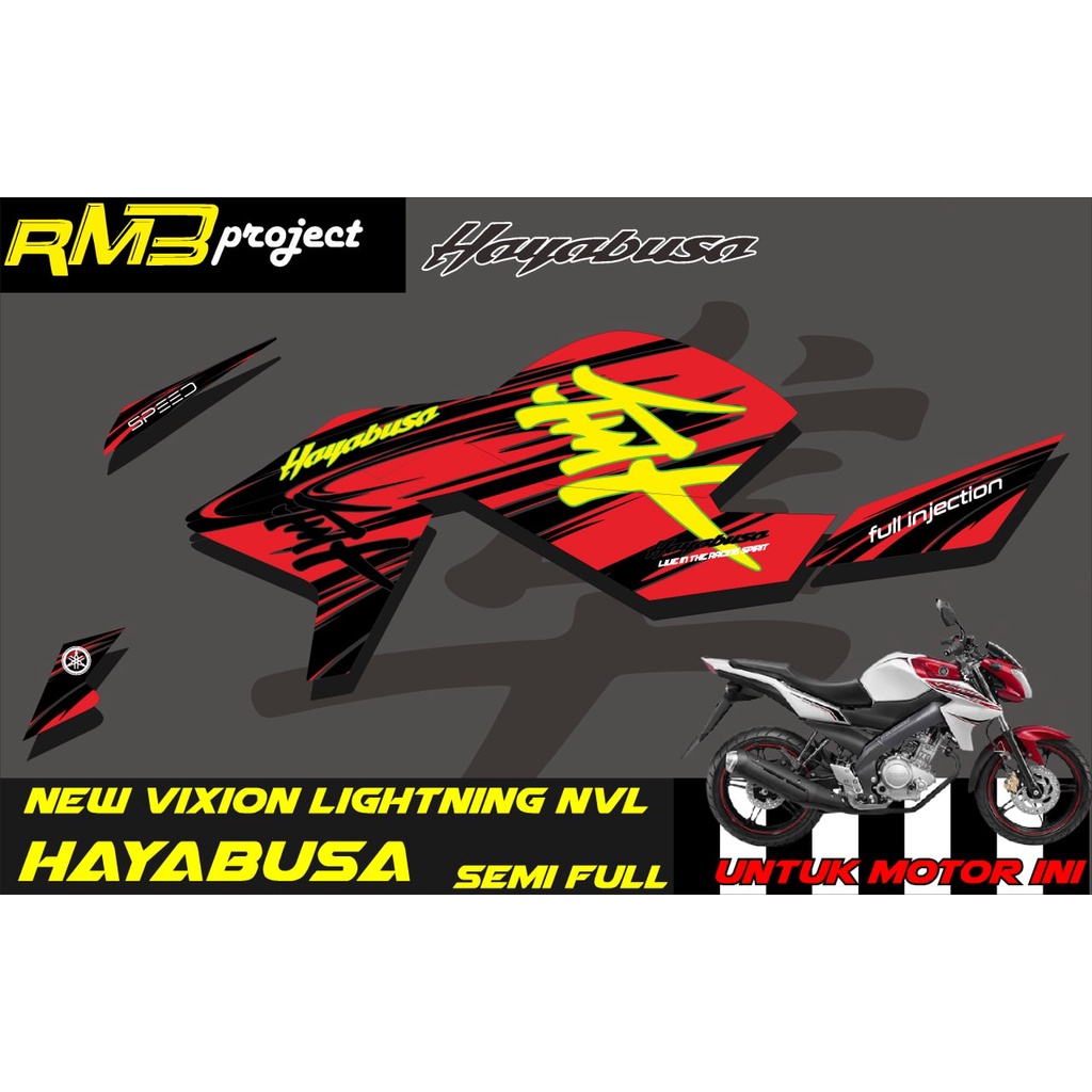 Vixion New Lightning NVL Hayabusa กึ่งเต็มตัว Striping | Shopee Thailand
