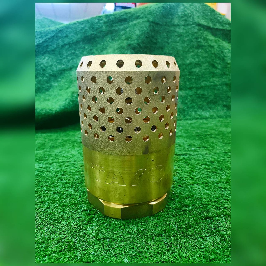 TREETOOLS ฟุตวาล์วทองเหลือง ฟุตวาล์วรังผึ้ง (เกลียวใน) หัวกระโหลกดูดน้ำทองเหลือง | Shopee Thailand