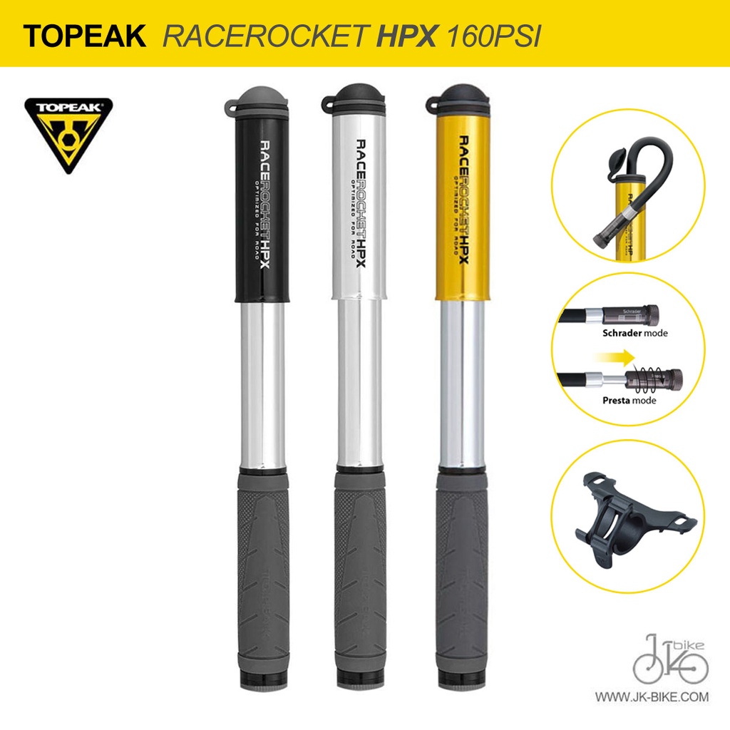 สูบลมพกพา 160 psi TOPEAK RACEROCKET HPX MINI PUMP | Shopee Thailand