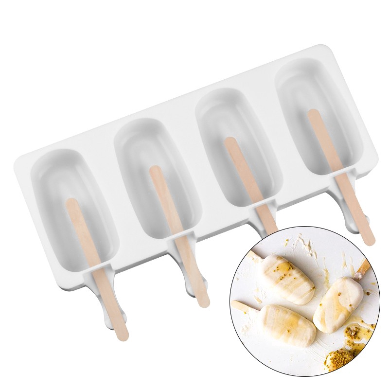 Summer Freezer Silicone Ice Cream Mold Tray Juice Popsicle Maker Pop ...