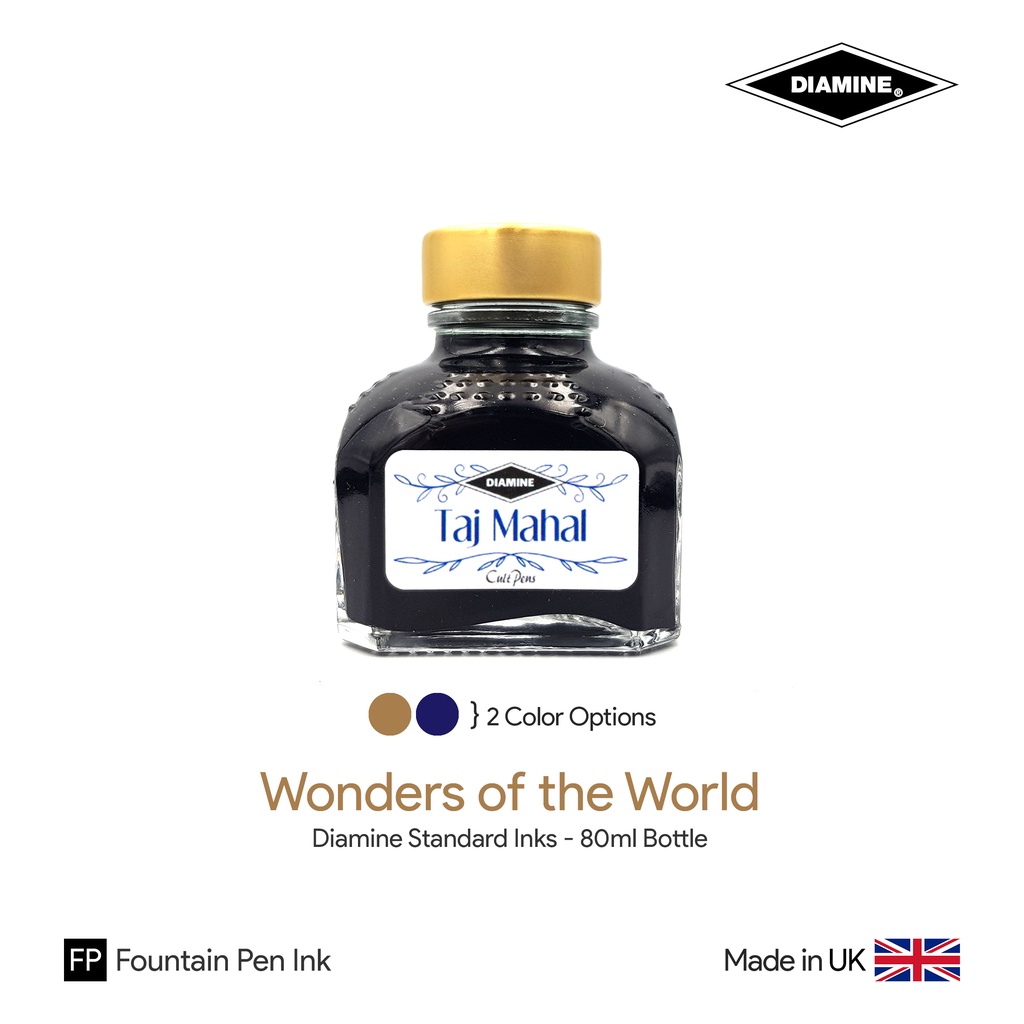 Diamine "Wonders of the World" Ink 80ml Bottle - หมึกเติมปากกา ไดเอไมน์ ขนาด 80 มล. | Shopee ...