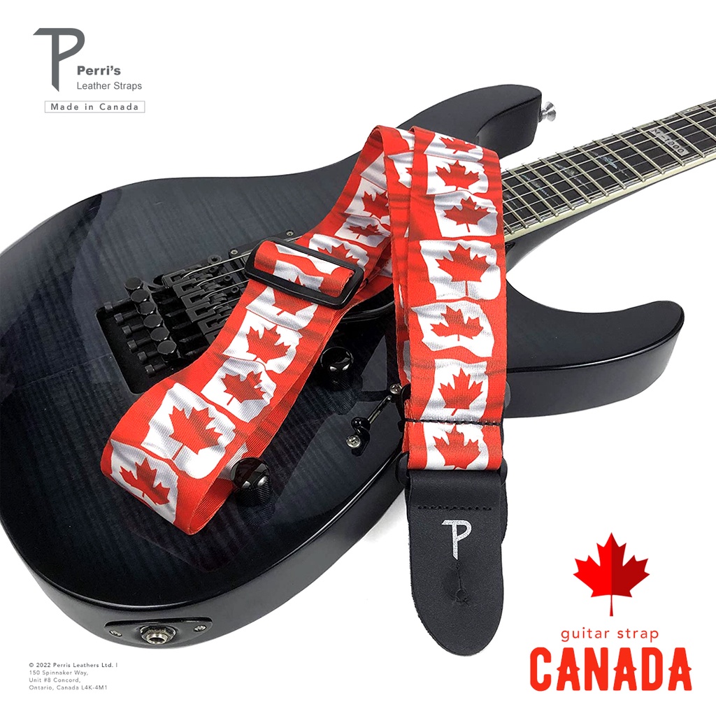 Perri's "Canadian Flag" Guitar Strap สายสะพายกีตาร์ Polyester ลิขสิทธิ์ ...