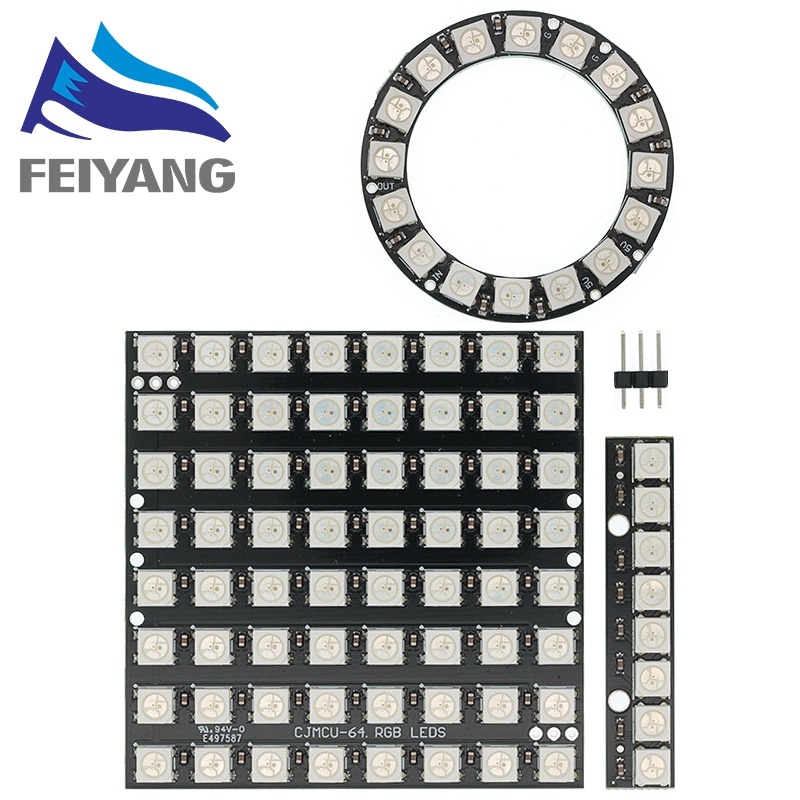 ws 2812 โมดูล 8 bit/12 bit/16 bit/64 bit 5050 rgb led full - in สําหรับ ...