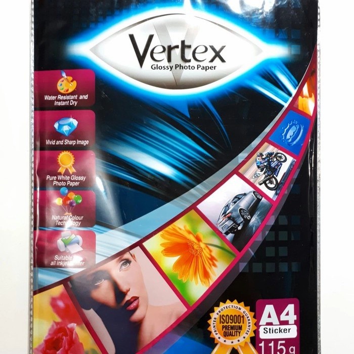 115g Vertex Photo Sticker Paper/Vertex Sticker กระดาษภาพถ่ายมันเงา ...