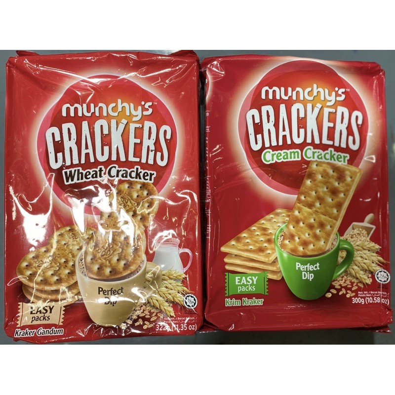 ขนมปัง MUNCHY CRACKERS CREAM C 300g | Shopee Thailand