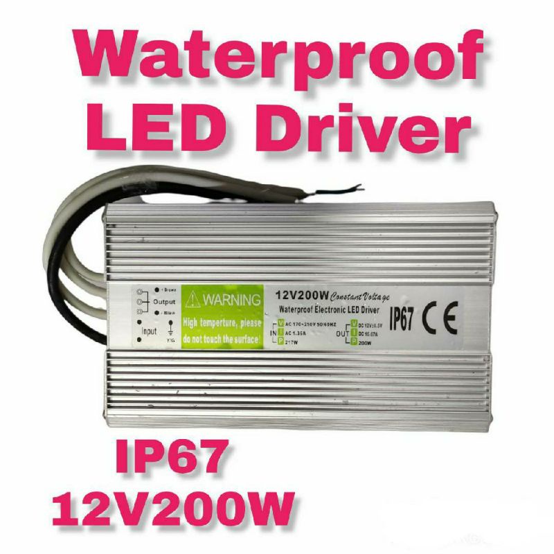 ไดรฟ์เวอร์แอลอีดี กันน้ำ 12V 200W - Waterproof Electronic LED Driver ...