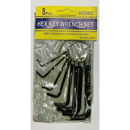 ประแจหกเหลี่ยม ,ชุด 8 ตัว, SONIC .HEX KEY WRENCH SET | Shopee Thailand