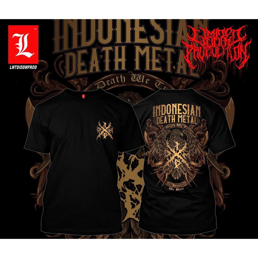 ต้นฉบับ INDONESIAN DEATH METAL CLOVER KAOS METAL KAOS BAND BAJU MUSIC ...