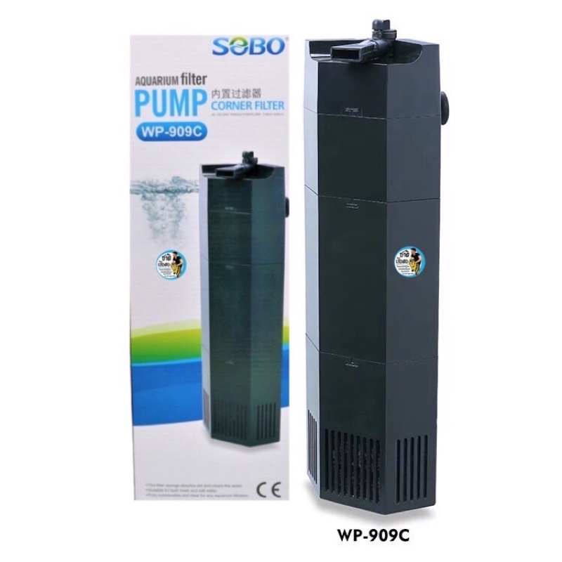 ปั๊มน้ำพร้อมกระบอกกรอง รุ่นเข้ามุมตู้ได้พอดี SOBO WP-505C, WP-707C, WP ...