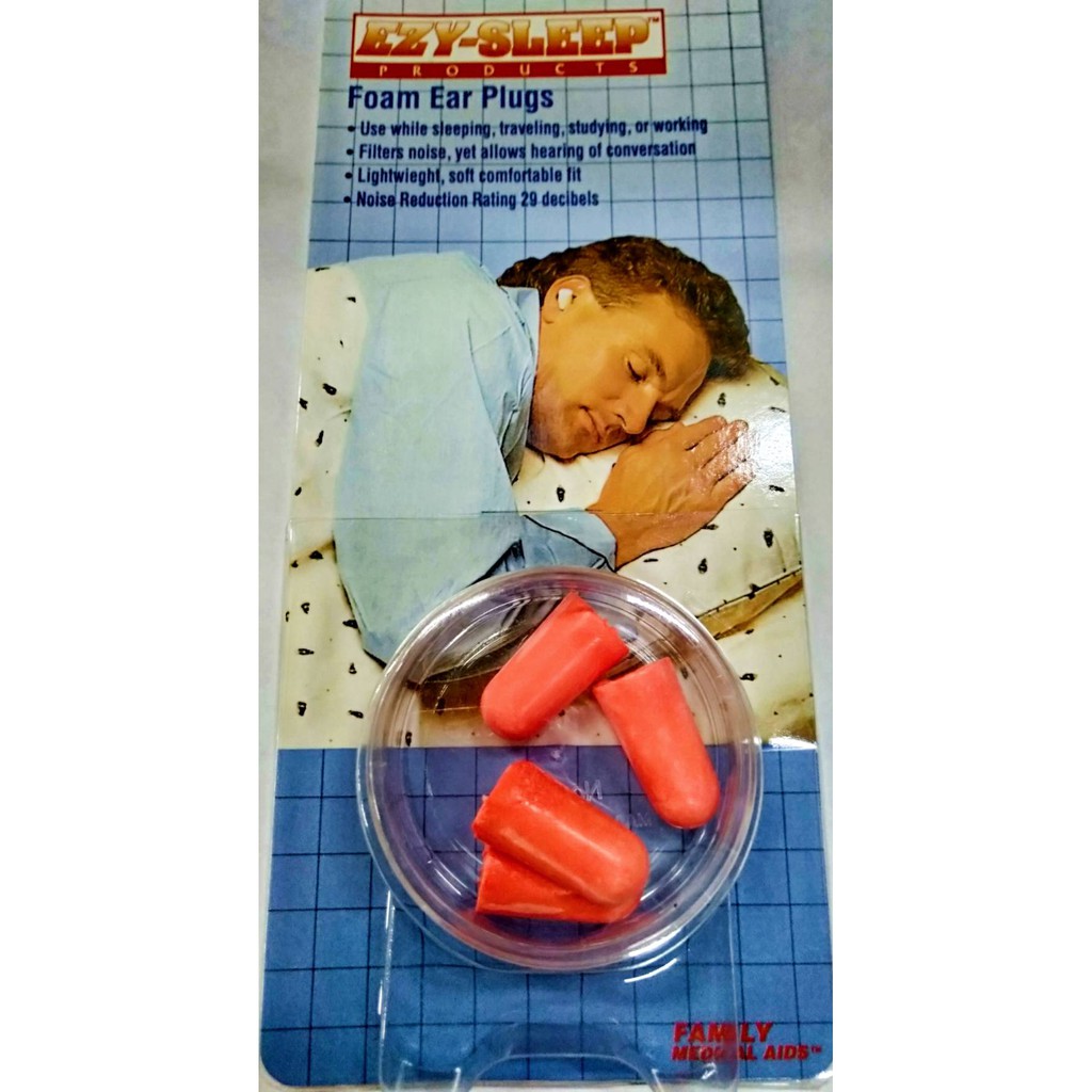 EZY Sleep Foam Ear Plugs ที่อุดหู แบบโฟม กันเสียง กรองเสียงรบกวน คละสี ...