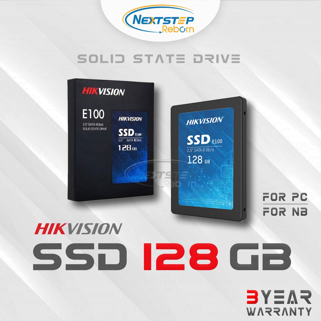 SSD 128GB Hikvision SATA รุ่น E100 ความเร็ว อ่าน/เขียน 550/430Mbps รับ ...