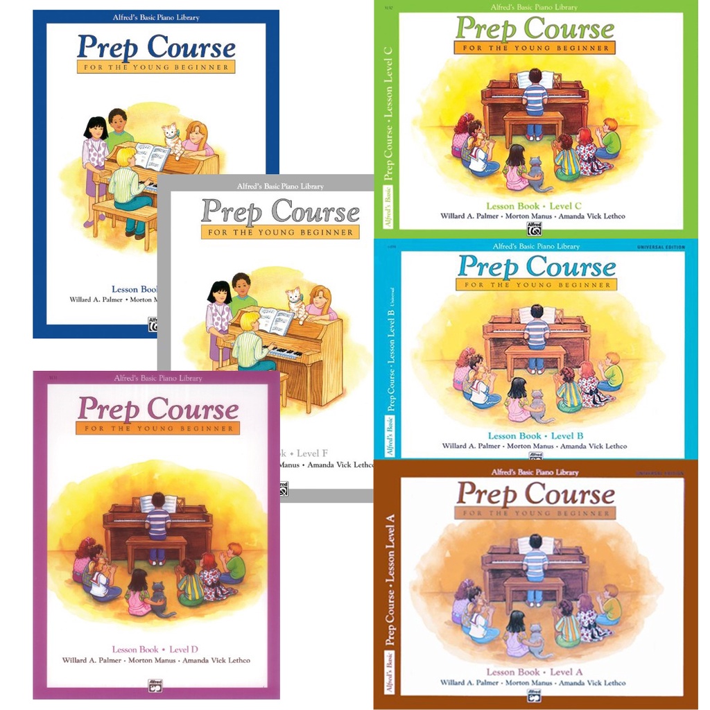 Basic Piano Prep Course Lesson Book A B C D E F | Shopee Thailand