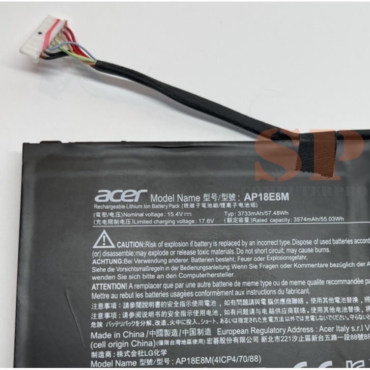ACER Battery แบตเตอรี่ของแท้ Aspire 7 A715-74G A715-51 AN515-54 AN515-55 AN515-43 Model: AP18E8M ...