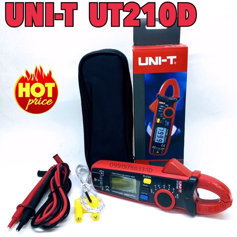 คลิปแอมป์ UNI-T UT210E UT210D clamp multimeter digital คลิปแอมป์ เเคล้ม ...