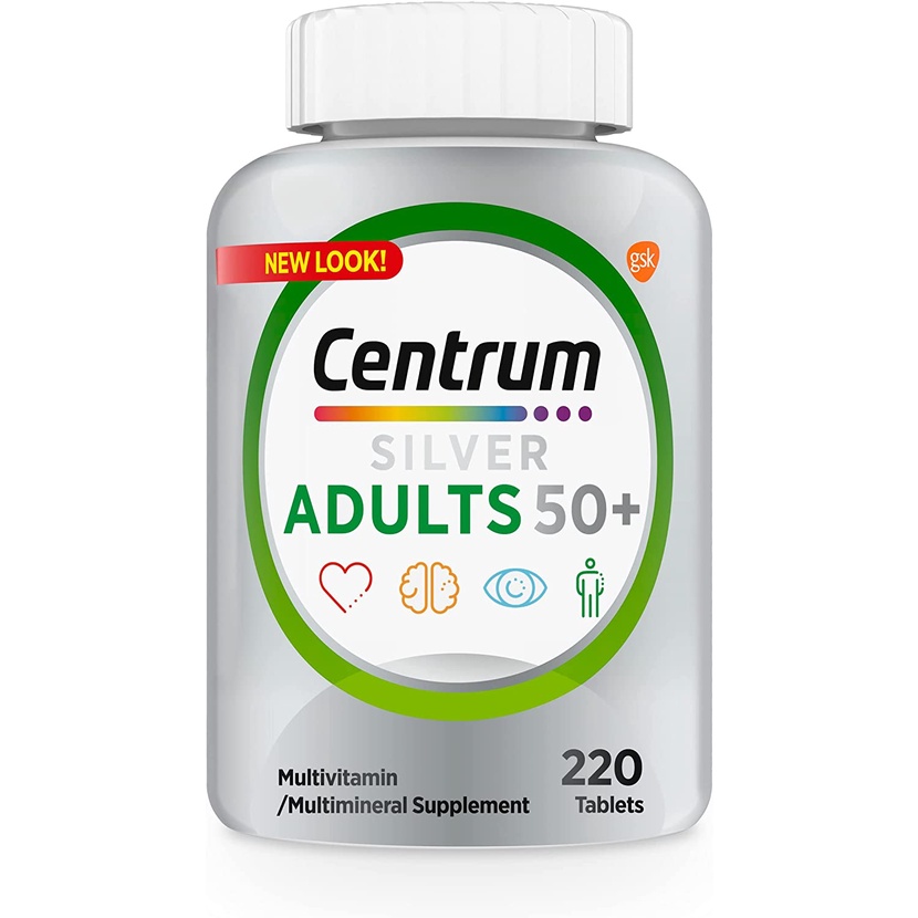 [ของแท้ 100%] CENTRUM SILVER ADULT 50+ MULTIVITAMIN MULTIMINERAL ...