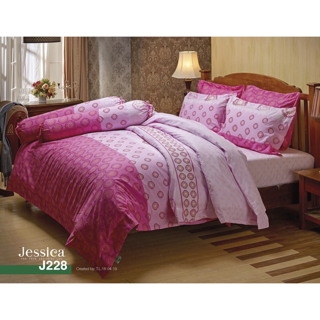 JESSICA J220 -J232 ชุดผ้านวม พร้อม ผ้าปู เจสสิก้า 5ฟุต 6ฟุต พิมพ์ลาย สี ...