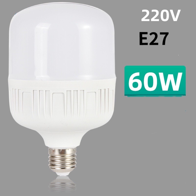 60W หลอดไฟ ไฟLED ทรงกระบอก สีขาว ขั้ว E27 หลอด LED หลอดไฟ LED หลอดไฟLED60W ขั้ว E27 หลอด LED ...