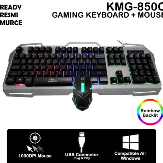 Gaming KEYBOARD+MOUSE (KOMIC KMG-850C LED) และการรับประกัน | Shopee ...