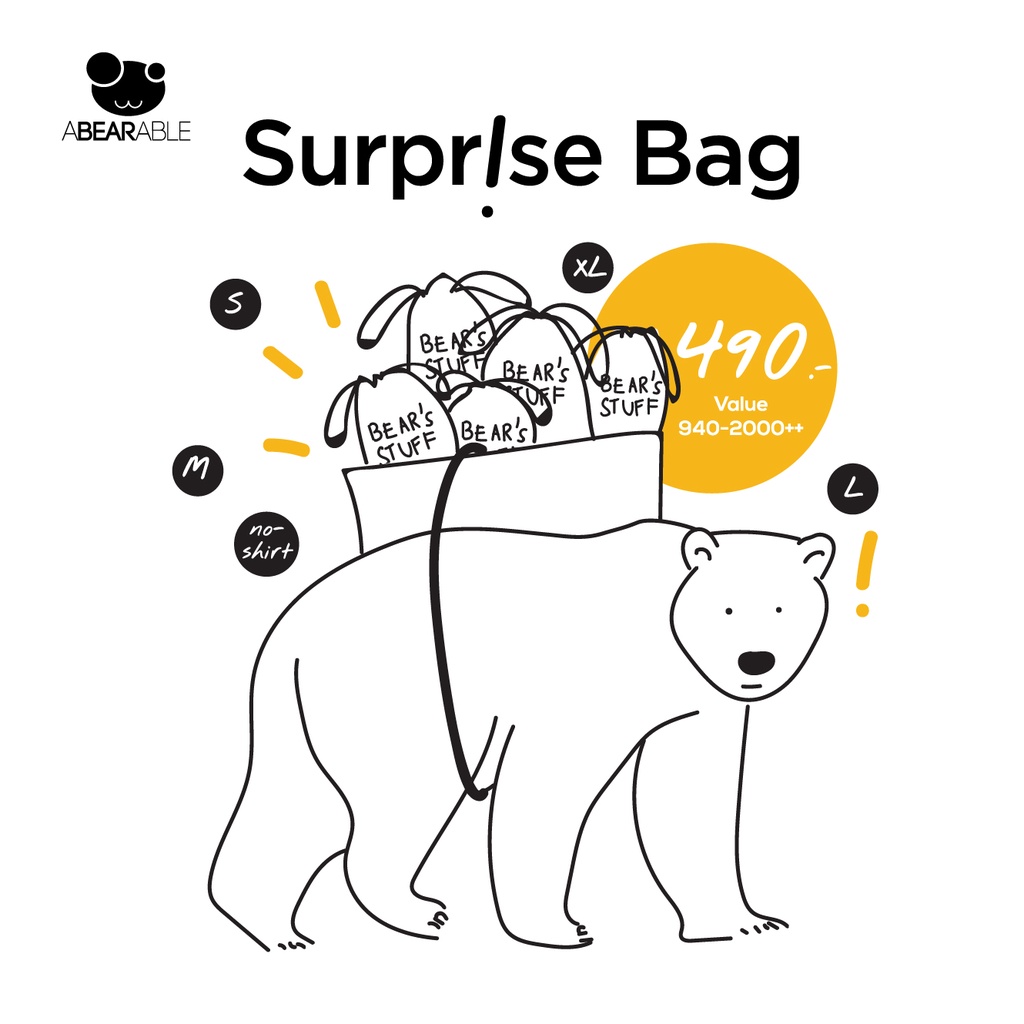 ABEARABLE - SURPRISE BAG ถุงสุ่มพี่หมี มูลค่า 940-2000++ | Shopee Thailand