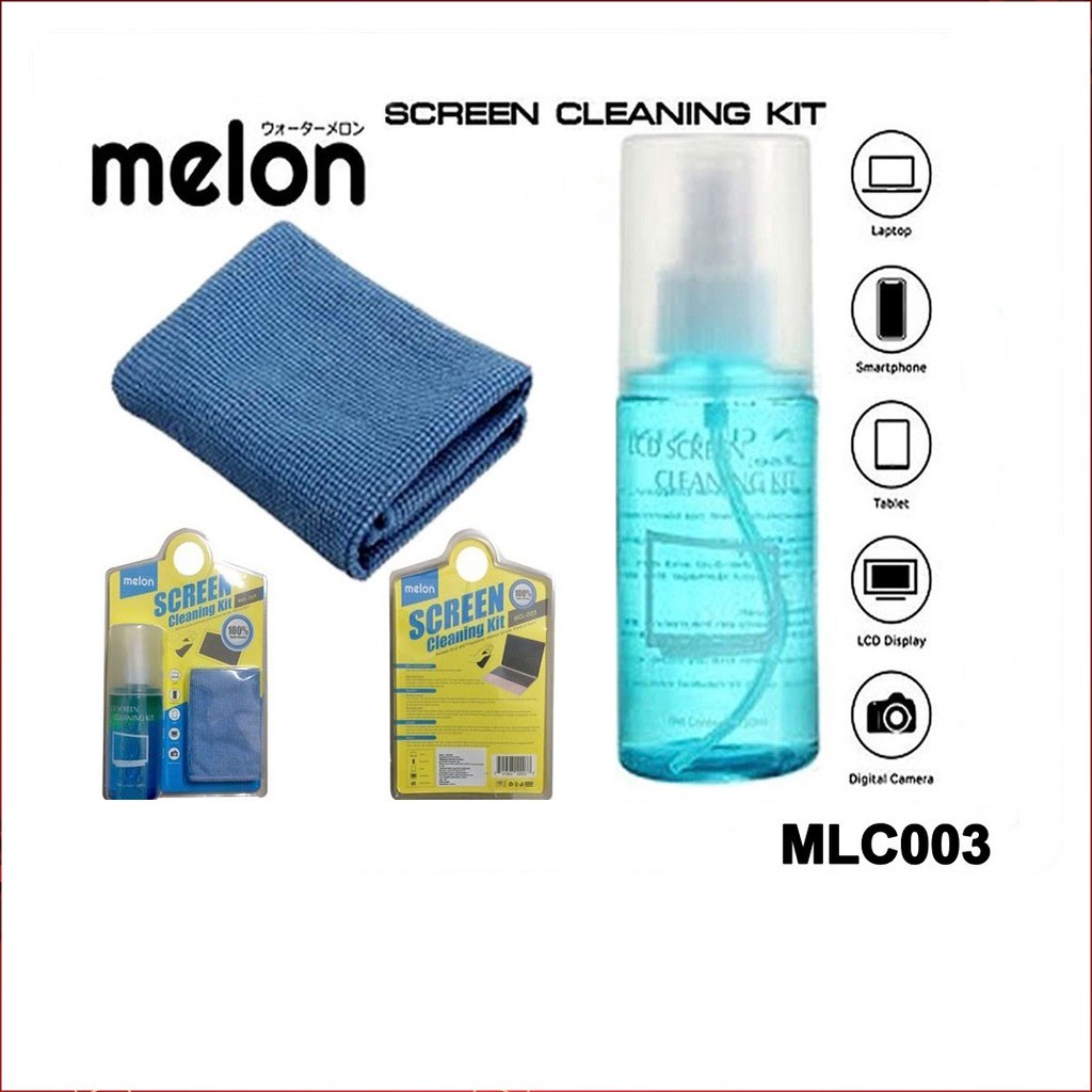 MELON MCL-003 Screen Cleaning Kit 120 ml สเปรย์ ฉีด ทำความสะอาด หน้าจอ คอม มือถือ โทรทัศน์ โน๊ต ...