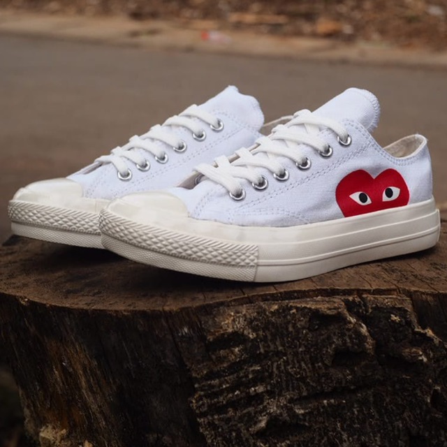 Converse CDG LOW WHITE ตัวแปลงซีดี | Shopee Thailand