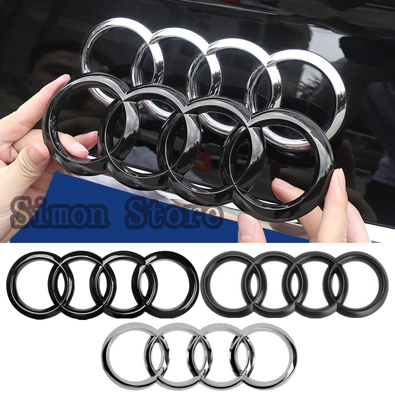 Car Emblem Front Middle Grille Rings Badge Logo Auto Trunk Sticker for ...