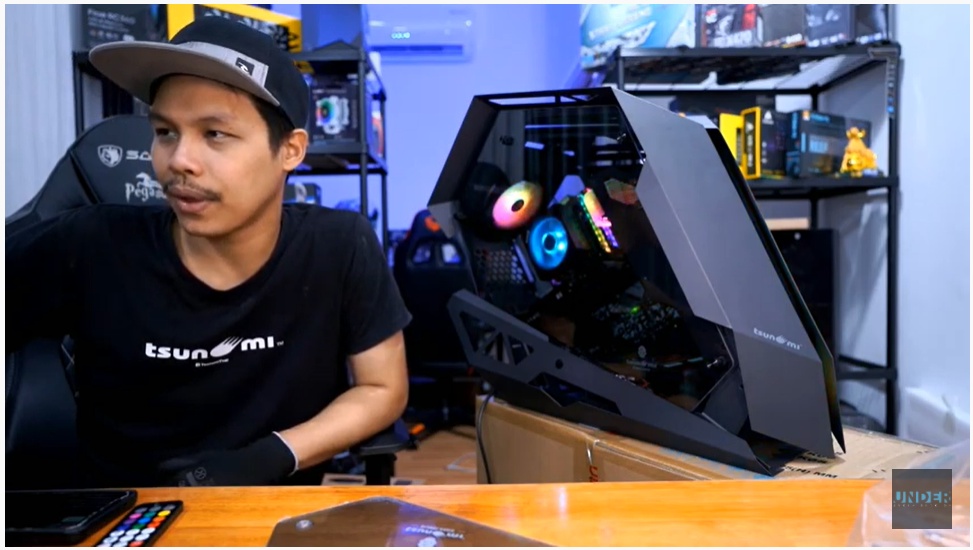 (ลด ล้าง สต๊อก) เคสคอมพิวเตอร์ Tsunami BumbleBee ARGB ATX Tempered Glass Mutant Gaming Computer ...