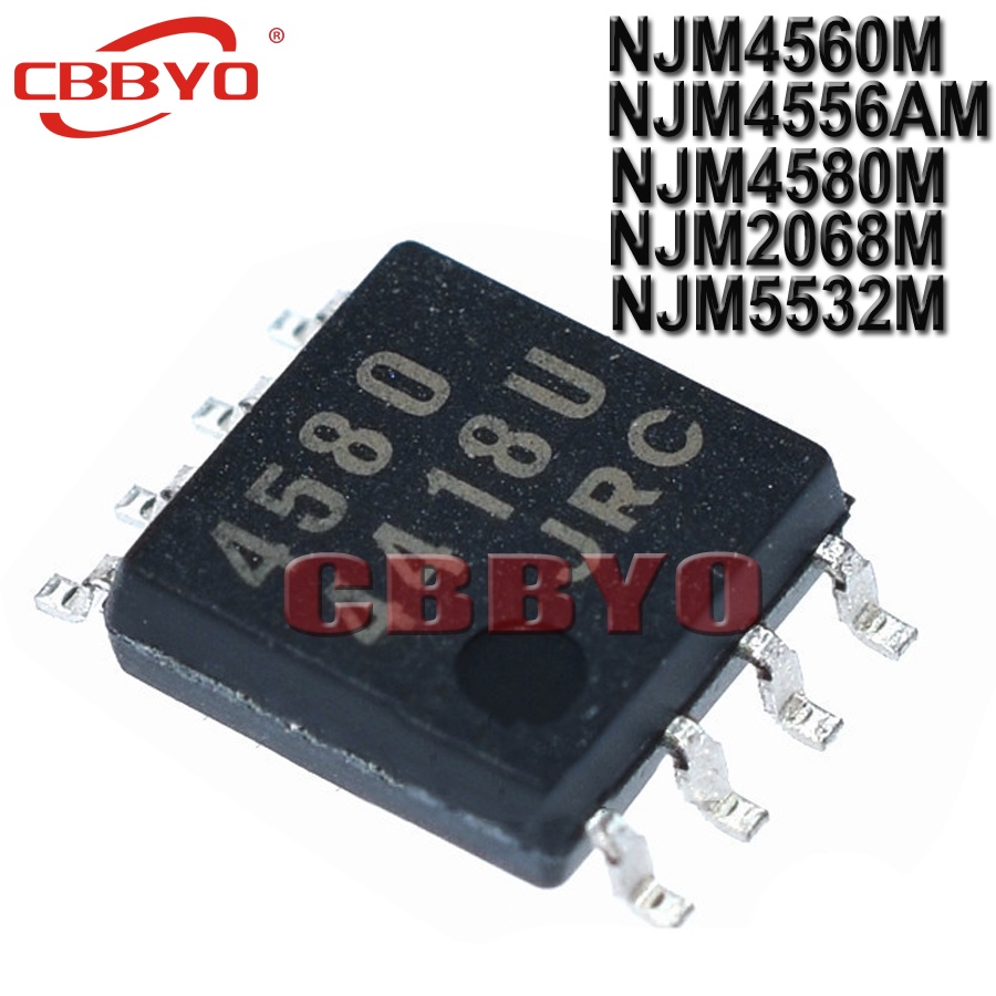 วงจรรวม NJM4560M 4560 SOP-8 NJM4560 4560M NJM4556AM NJM4556M NJM4556A NJM4580 NJM4580 4556A ...
