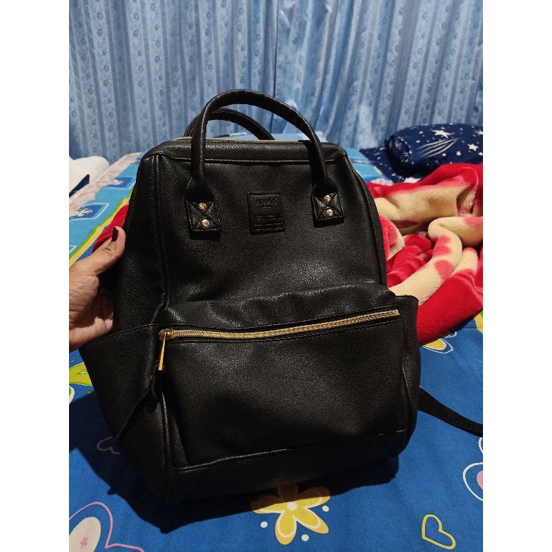 มือสอง เป้ anello แท้ สีดำ สภาพดีมาก ใช้งานน้อย หนังนิ่ม น้ำหนักเบา ใส่ ...