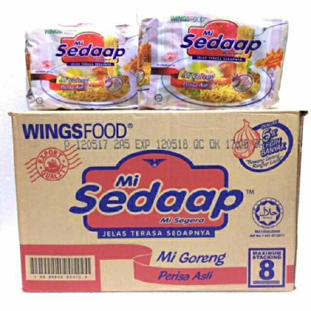 WingsFood Instant Noodle Mi Sedaap (40Packs) (5 x 91g x 8) ขายส่งเป็นลัง มี 8 แพ็ค แพ็คละ 5 ห่อ ...